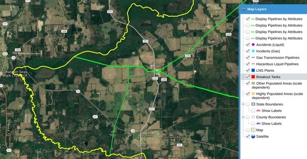 FGT natural gas pipeline through HPS II site | WWALS Watershed ...