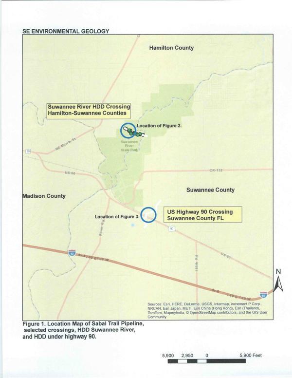 Geological determinations about Sabal Trail and Suwannee River by ...