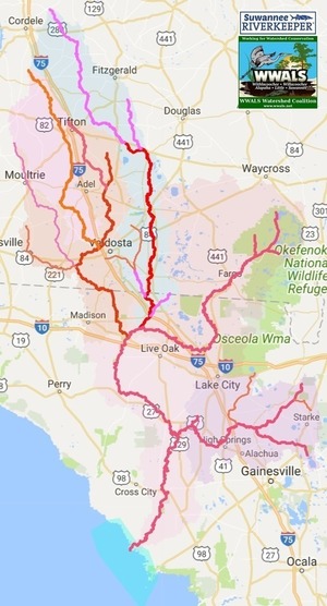Suwannee River Basin Maps | WWALS Watershed Coalition (WWALS) is ...