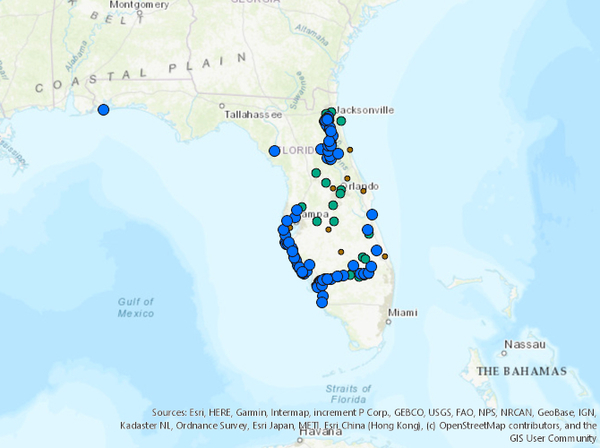 Florida Algal Bloom Maps 2019-06-01 | WWALS Watershed Coalition (WWALS ...